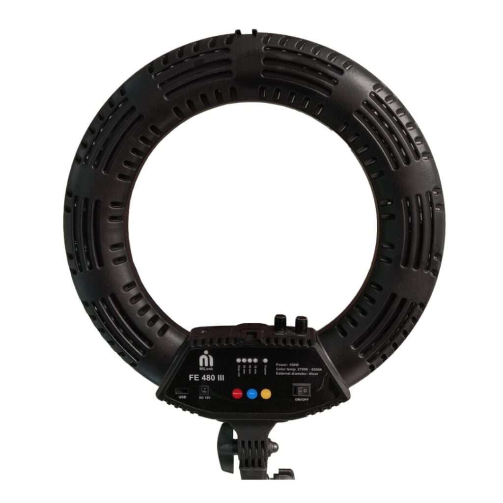 رینگ لایت حرفه ای Ring Light MiLook FE 480 III بدون سه پایه | دیدبرتر