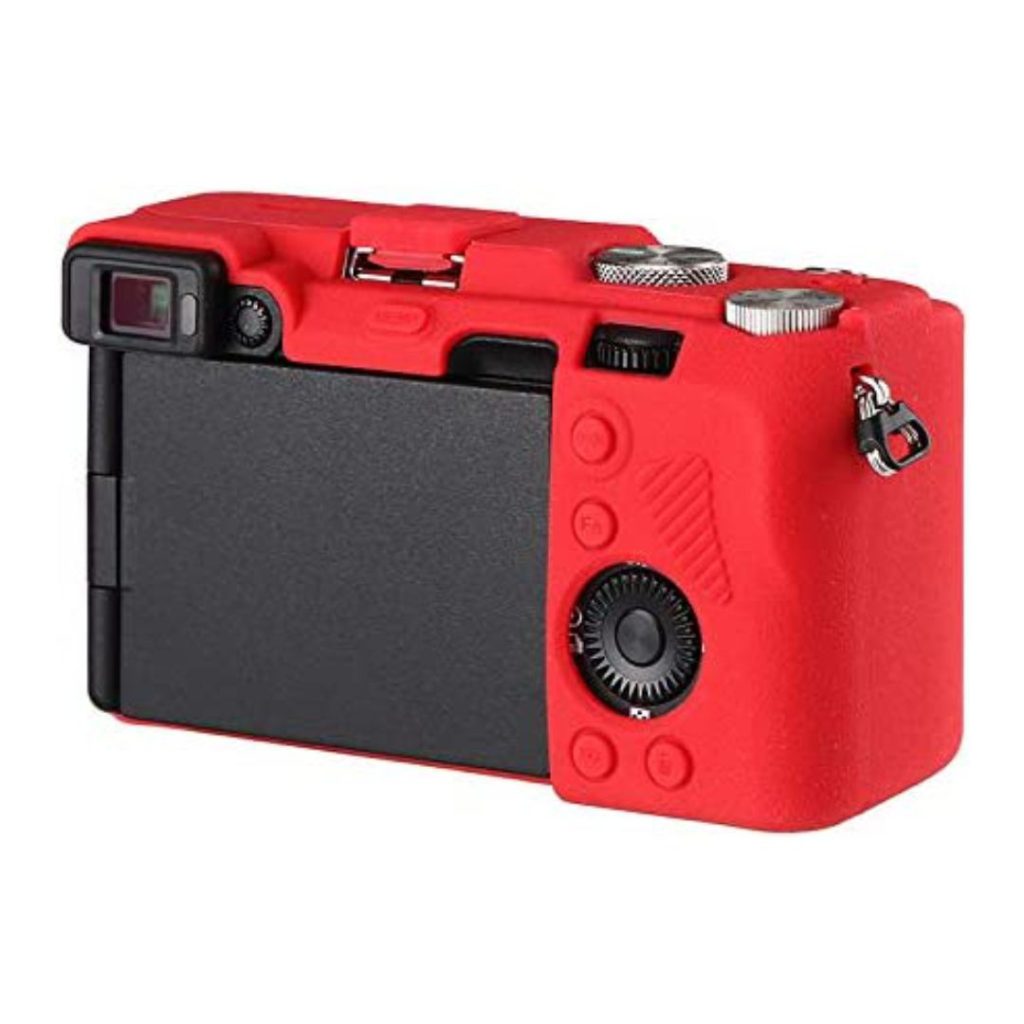 کاور سیلیکونی دوربين سونی رنگ قرمز Sony Alpha A7C Cover Red | دیدبرتر